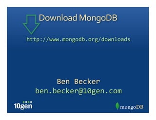 MongoDB Journaling and the Storage Enginer | PPT