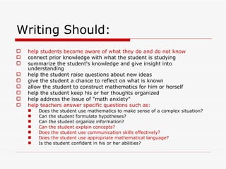 Journaling in Mathematics | PPT