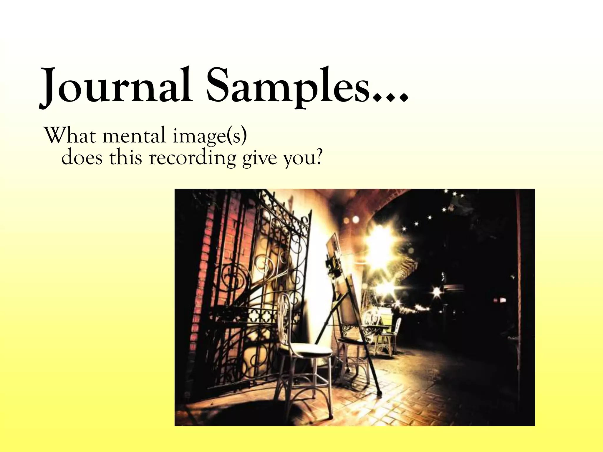 Journaling In The Music Room | PPTX