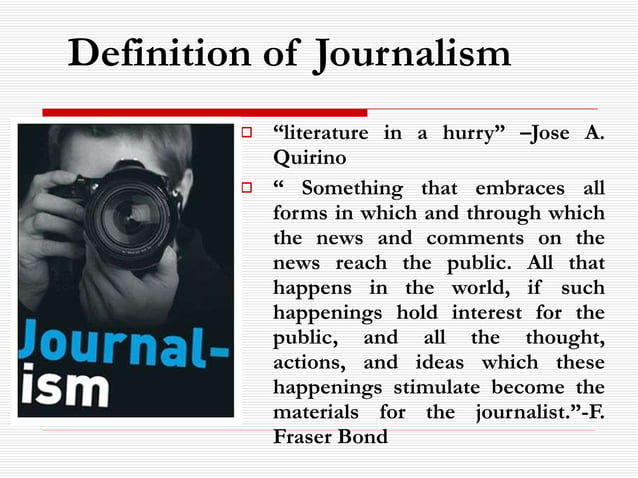 Journalism | PPT | Media Industry | Industries