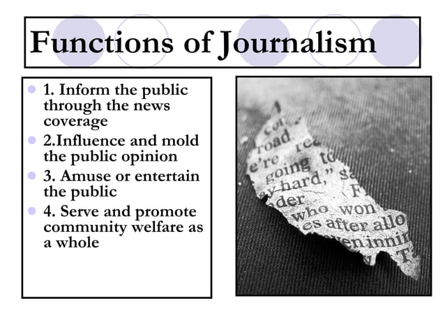 Journalism | PPT | Media Industry | Industries
