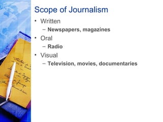 Journalism: An Overview | PPT