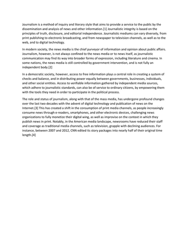 Journalism | DOCX