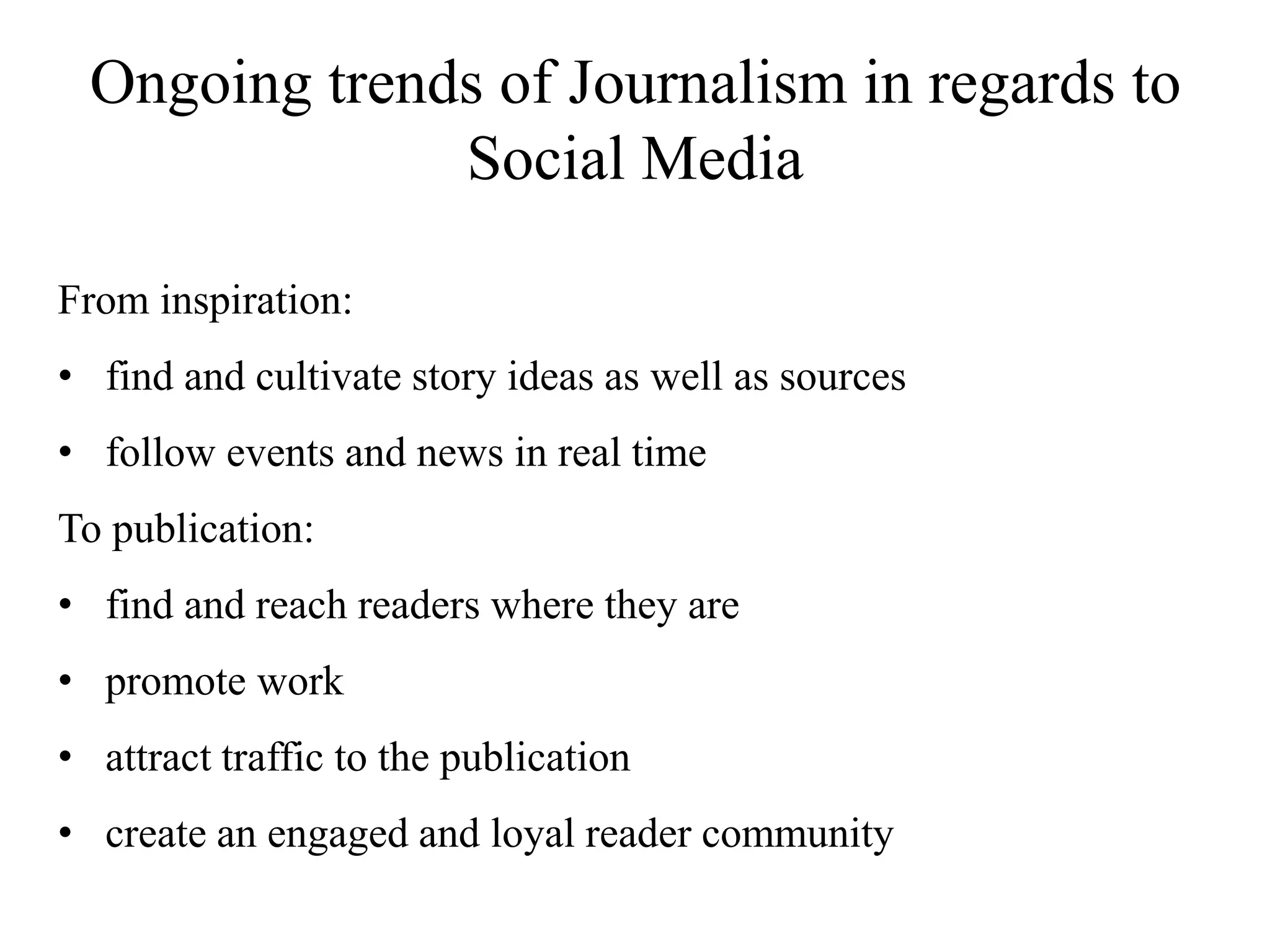Journalism and Social Media | PPT