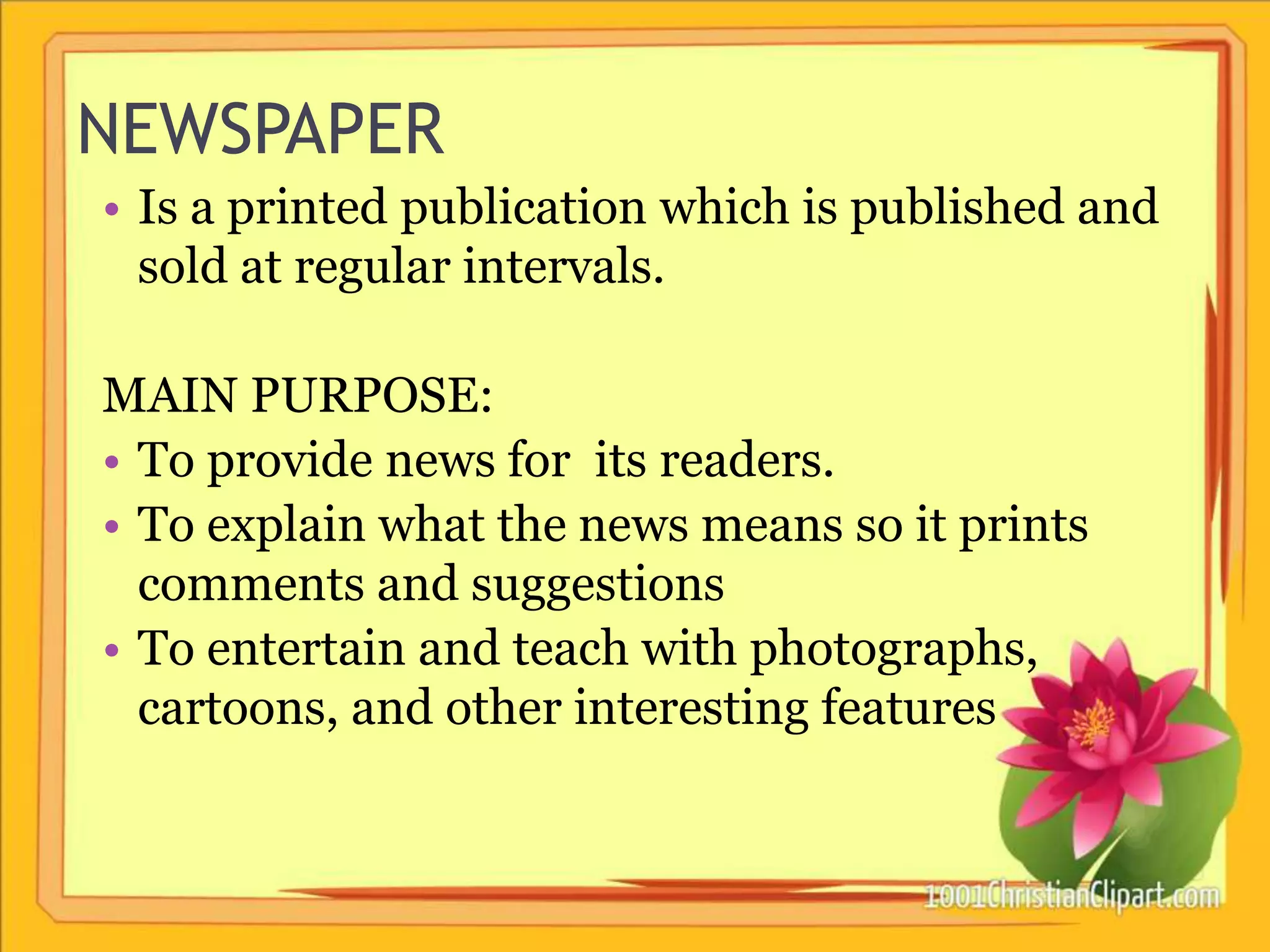 Journalism: National and Campus Newspapers Compared | PPTX