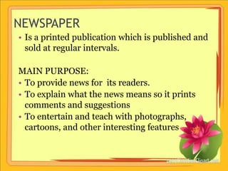 Journalism: National and Campus Newspapers Compared | PPTX