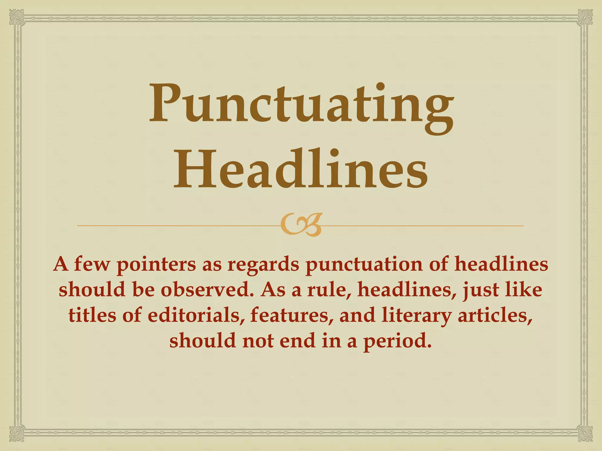 Journalism- Writing Headlines | PPTX