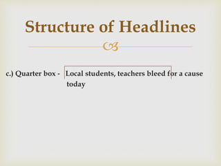 Journalism- Writing Headlines | PPTX
