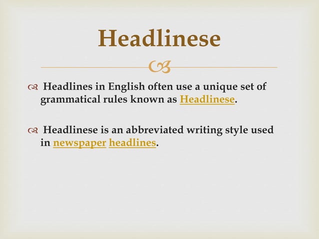Journalism- Writing Headlines | PPTX