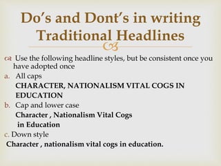 Journalism- Writing Headlines | PPTX