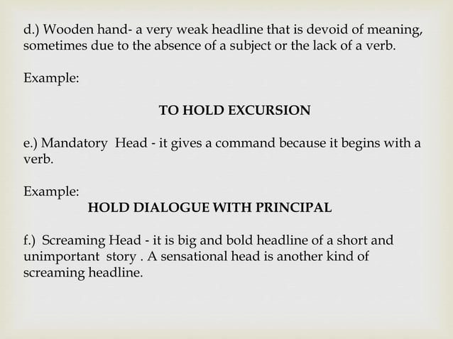 Journalism- Writing Headlines | PPTX