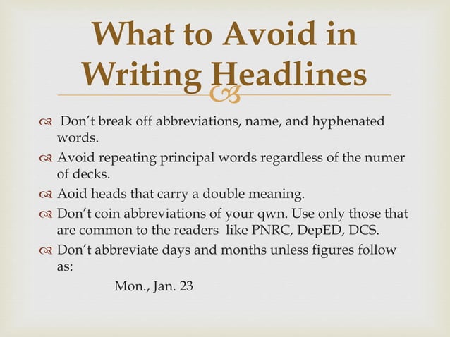 Journalism- Writing Headlines | PPTX