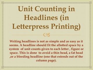 Journalism- Writing Headlines | PPTX