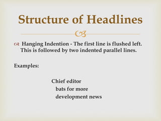 Journalism- Writing Headlines | PPTX
