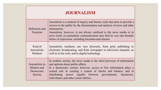 Journalism | PPT