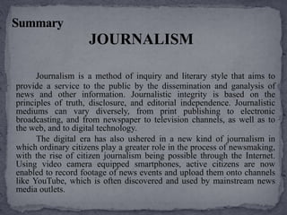 Journalism | PPTX