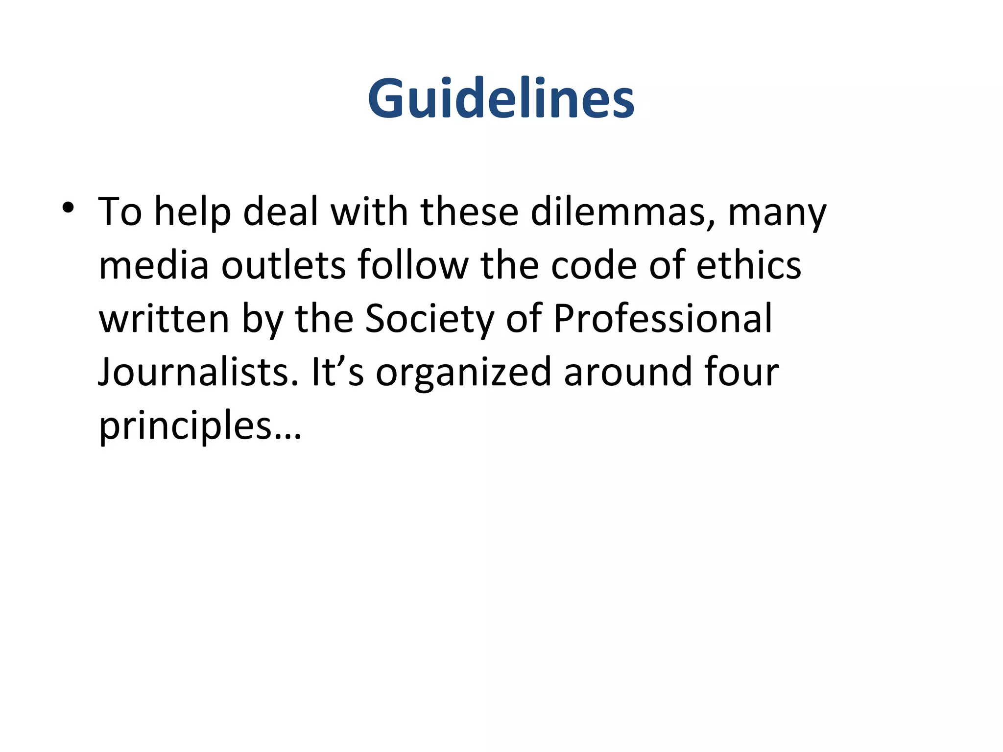 Journalism Ethics | PPT