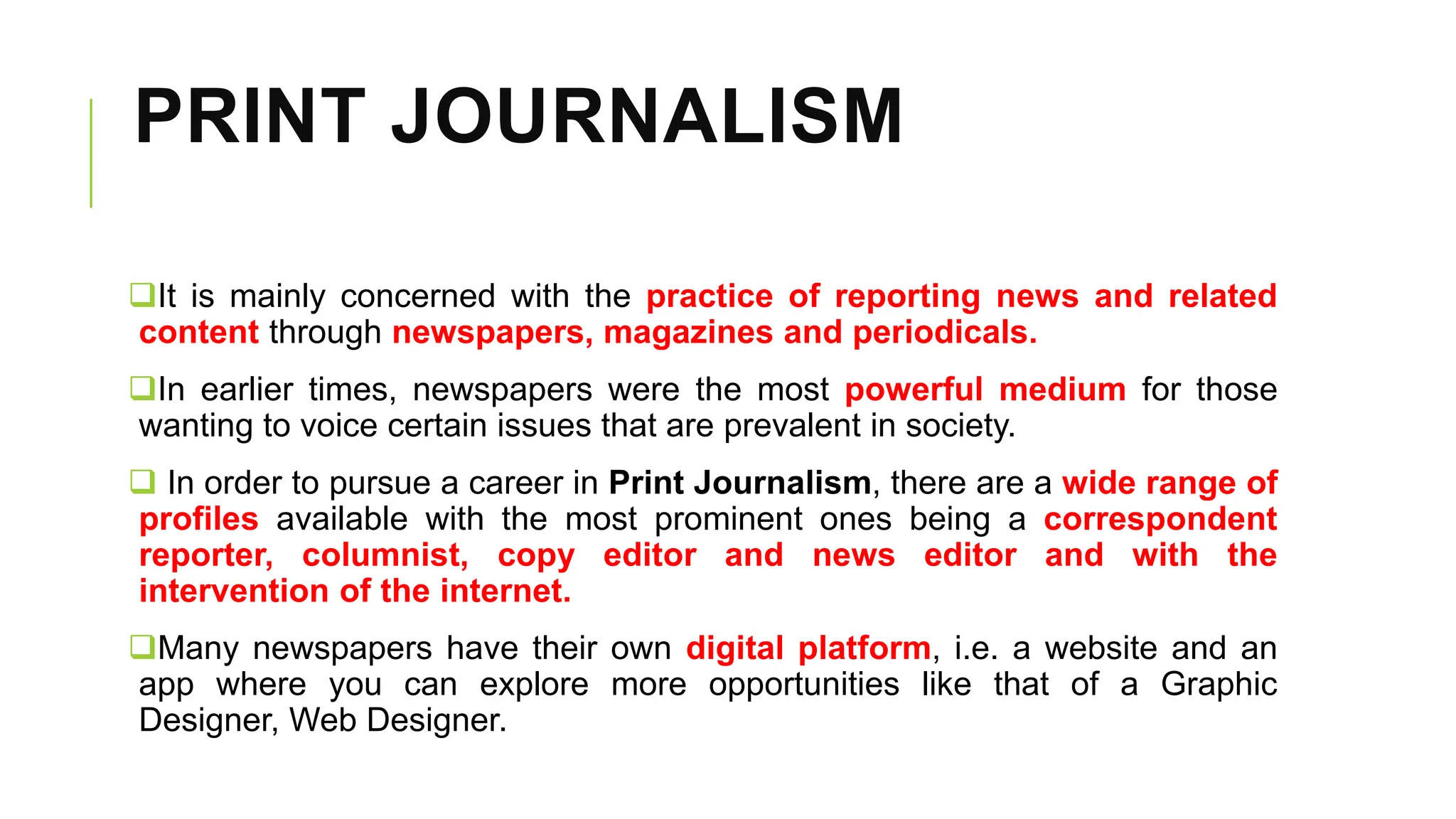 journalism 7.powerpoint presentation english | PPT