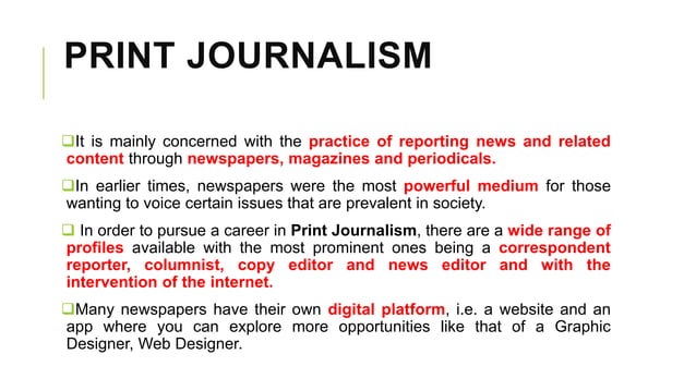 journalism 7.powerpoint presentation english | PPT