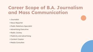 journalism and mass communication.pptx | Undergraduate Education ...