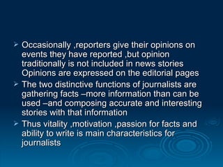 Journalism As A Career | PPT