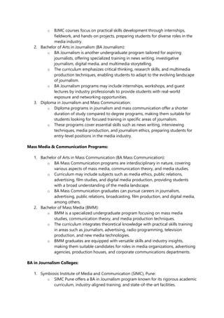 Journalism Dreams: Courses After 12th for Success to Make Them Real | PDF