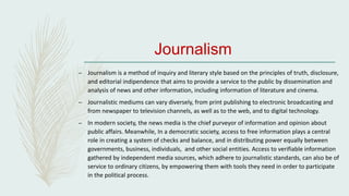 what is journalism? | PPT
