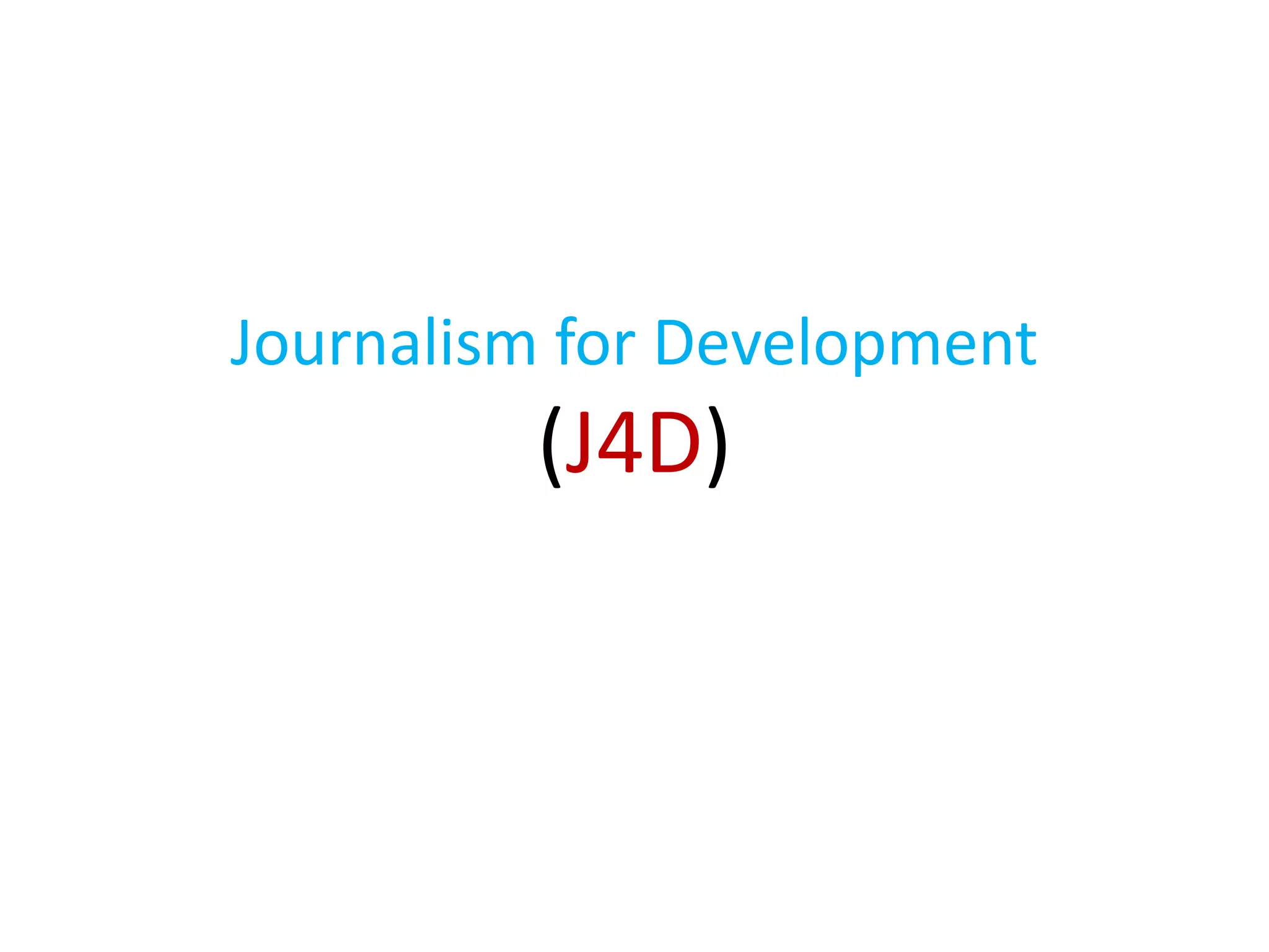 Journalism for development | PDF
