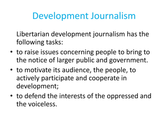 Journalism for development | PDF