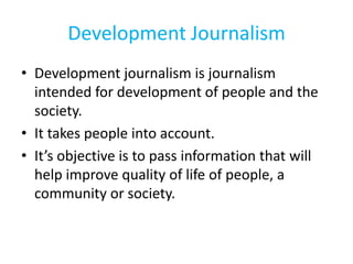 Journalism for development | PDF