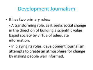 Journalism for development | PDF