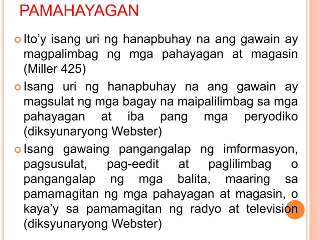 Pamahayan/ Pahayagan | PPTX