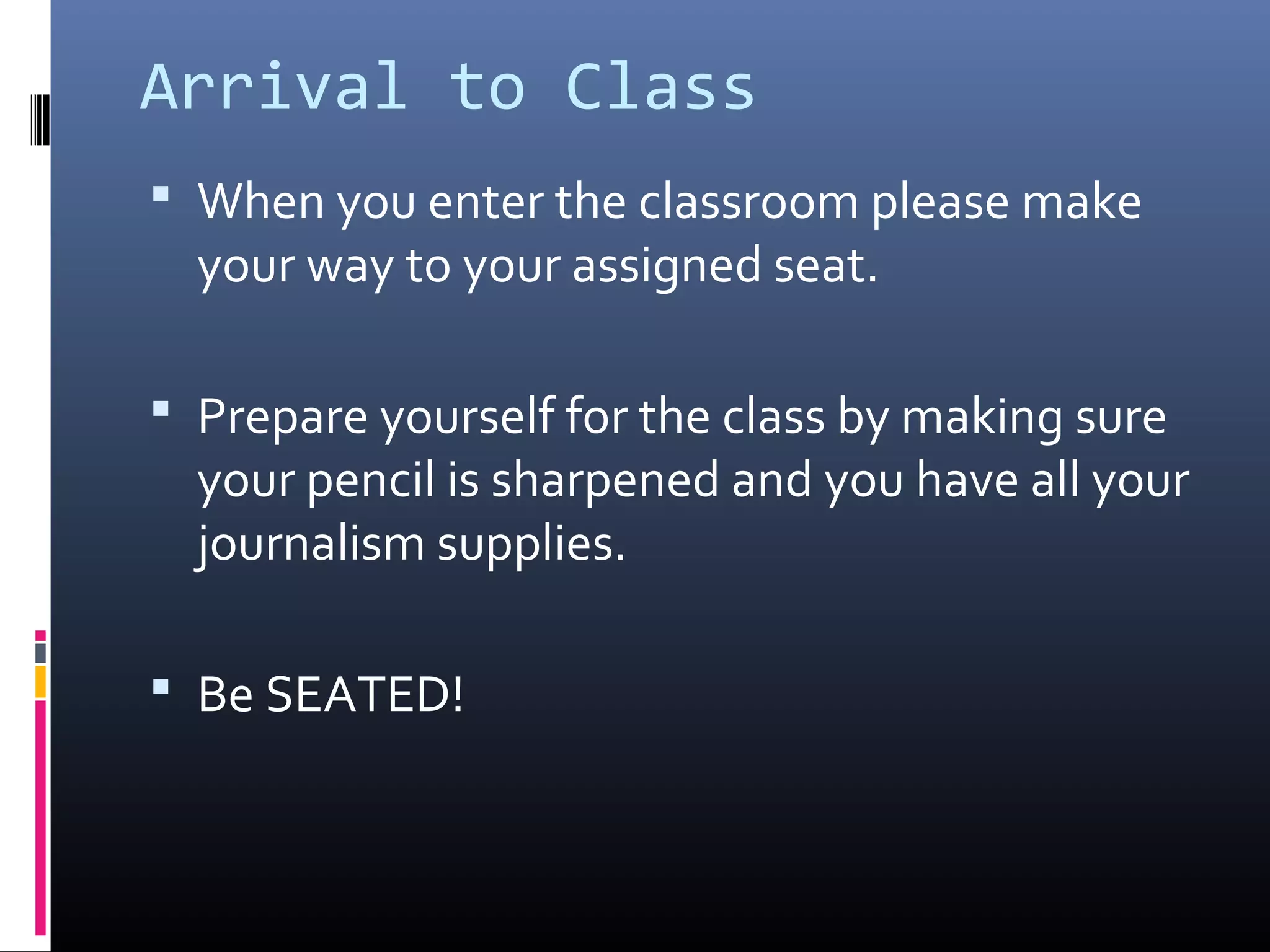 Class Procedures and Expectations | PPT