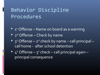 Class Procedures and Expectations | PPT