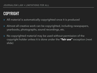 Journalism law | PDF