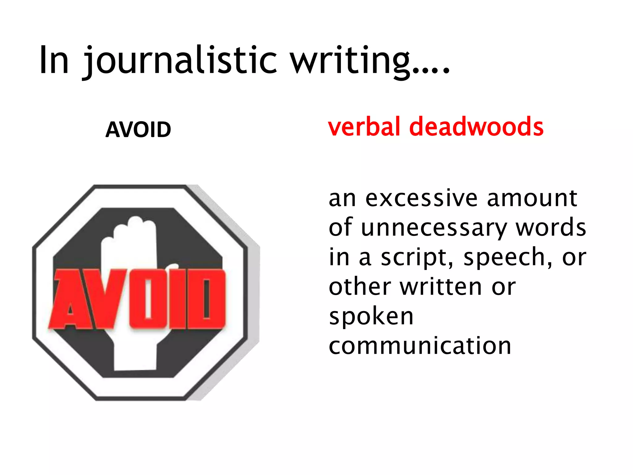 Basic Journalistic Writing | PPTX