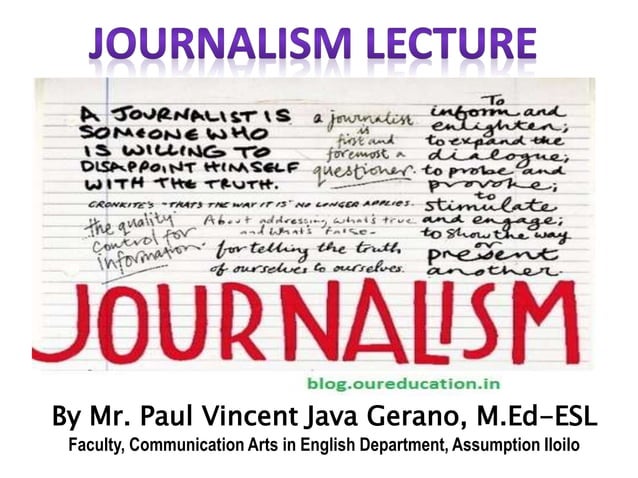 Basic Journalistic Writing | PPTX