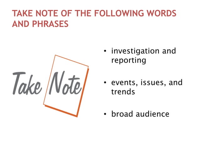 Basic Journalistic Writing | PPTX