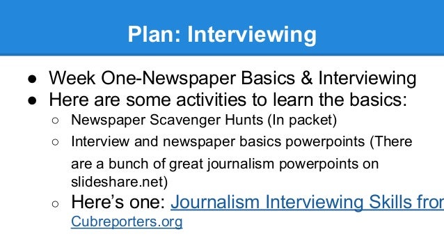 Journalism presentation