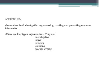 Journalism project ppt | PPTX