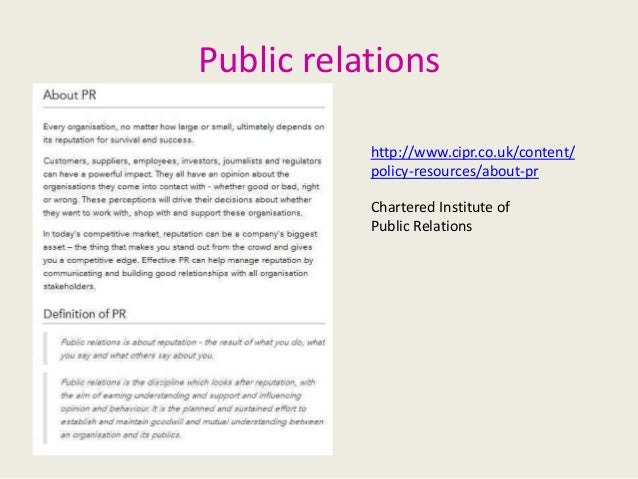 Journalism & public relations - presentation for school students
