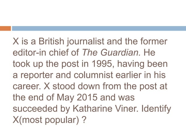 Journalism quiz - 2015 | PPT