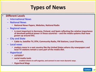 JournalismRadio introduction definition types of news | PDF