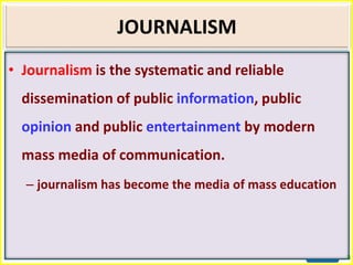 JournalismRadio introduction definition types of news | PDF