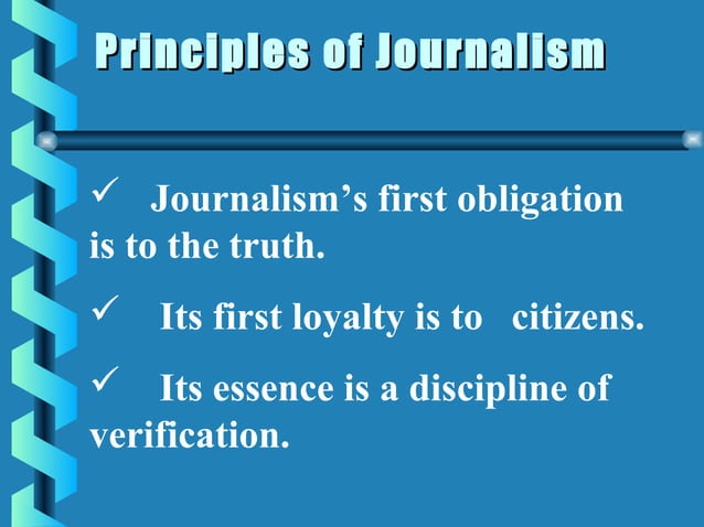 Journalism roles and values | PPT