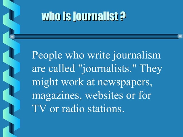 Journalism roles and values | PPT