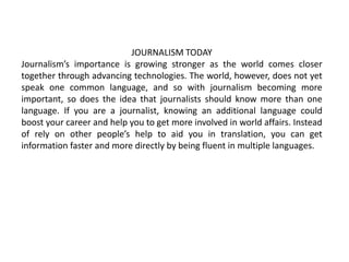 Journalism Translation and Journalism.pptx | Business | Business and ...