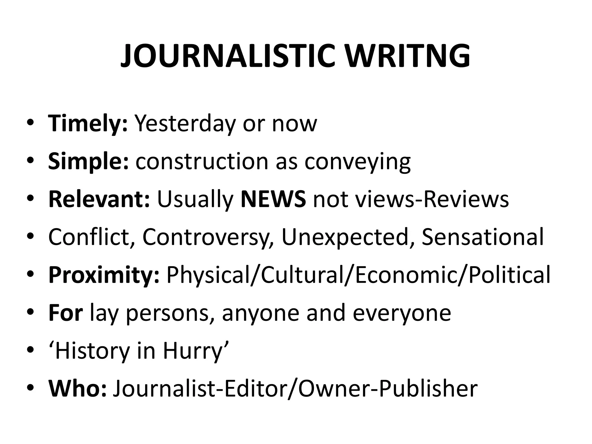 Journalistic scientific Writing: Comparison | PPTX