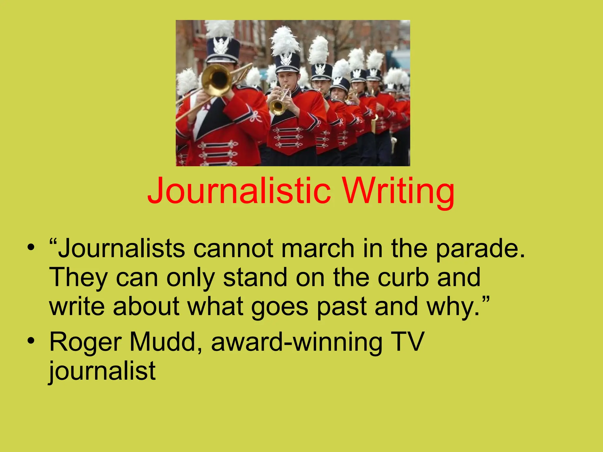Journalistic writing Lesson English 7 3rd quarter | PPT