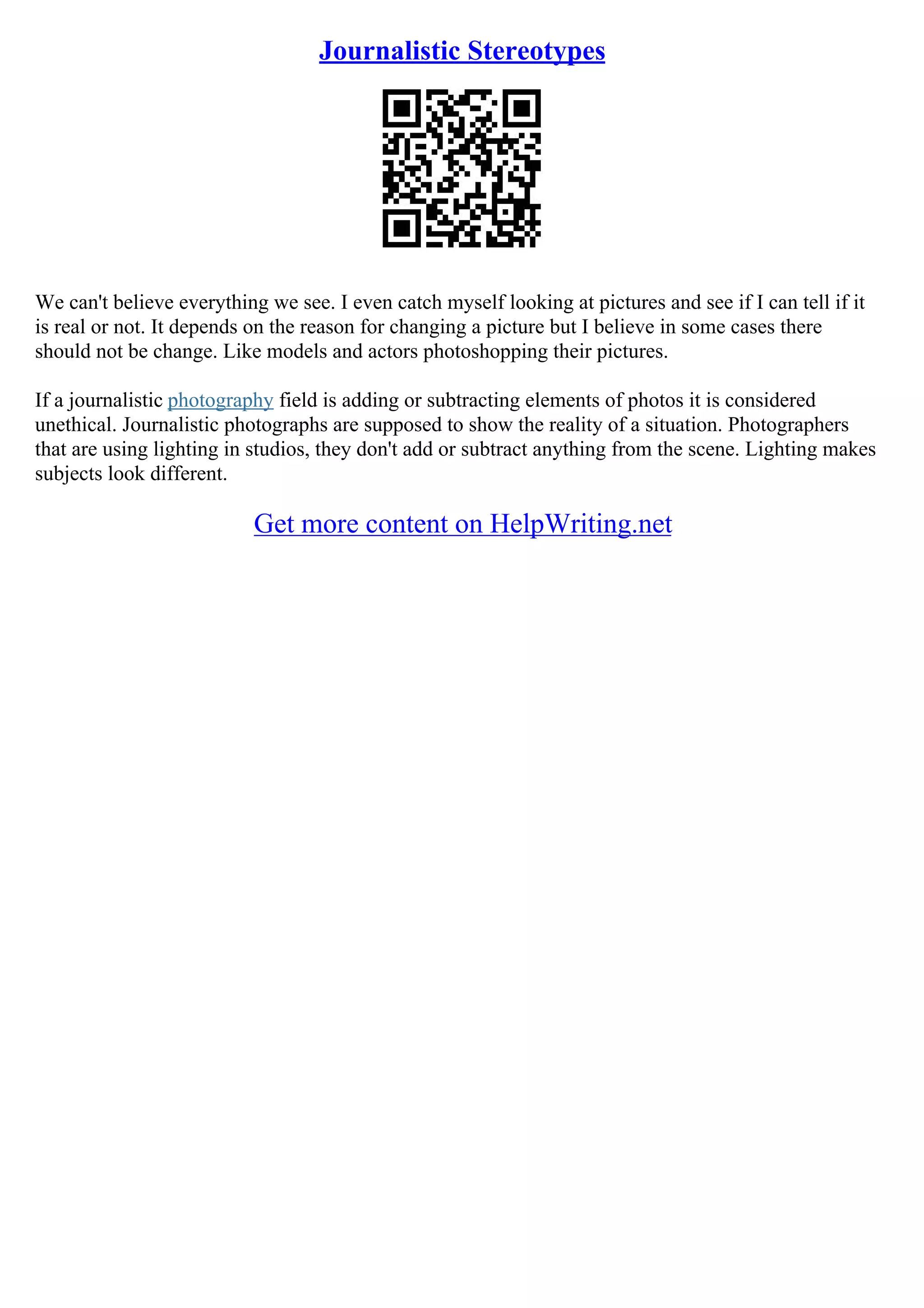 Journalistic Essay | PDF